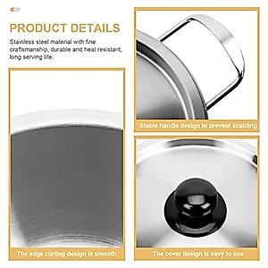 ERINGOGO Pots Korean Ramen Noodle Pot, 2000ml Stainless Steel Stockpot Soup Cooking Pot with Lid, Nonstick Saucepan Small Pasta Pot, Camping Cookware for Stovetop, Induction Korean Movies