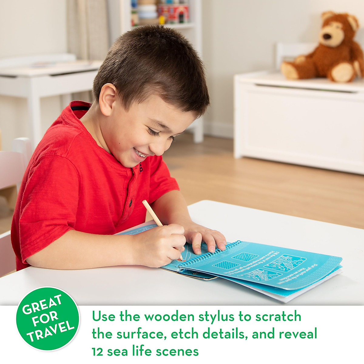 Melissa & Doug Sea Life Color-Reveal Scratch Art Activity Pad