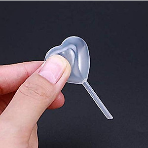 Aeyistry 50Pcs 4ml Plastic Pipettes Heart Plastic Squeeze Transfer Cupcakes Pipettes for Strawberries, Cupcake, Chocolate, Birthday Party and Holiday Decoration