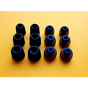 12pcs (BMF-B)- S/M/L Premium Memory Foam and Round Replacement Earbuds Ear Tips Compatible with Plantronics Backbeat Go 3 and Go 2 Wireless in Ear Earphones Headphones