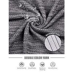 Zengjo Mens Athletic Shirts Short Sleeve Quick Dry Moisture Wicking(Charcoal,M)