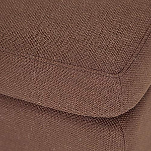 Christopher Knight Home Rosella Fabric Ottoman, Chocolate