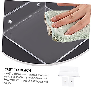 Zerodeko Acrylic Storage Rack Nursery Wall Shelves Children Storage Frame Durable Storage Shelf Versatile Acrylic Bracket Cosmetics Storage Shelf Kids Shelf Wall-Mounted Organizer