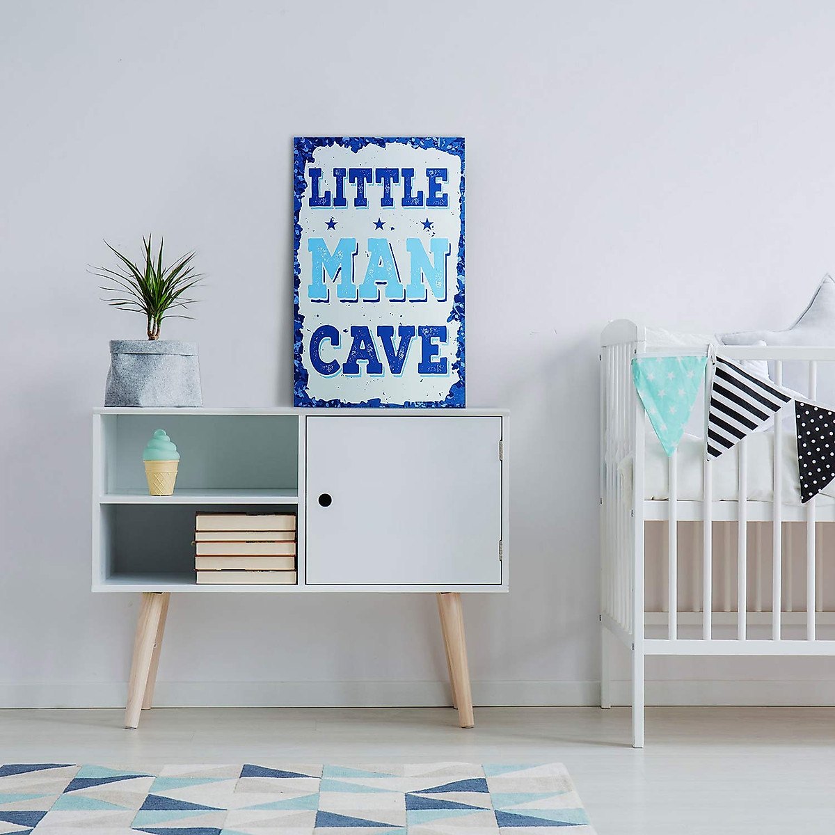 Little Man Cave Wood Sign Children Cave Sign Door Elegant Wood Sign Bedroom Sign Hanging Toddler Boys Room Decor Wall Art Decorative Wood Sign for Kids Children Bedroom