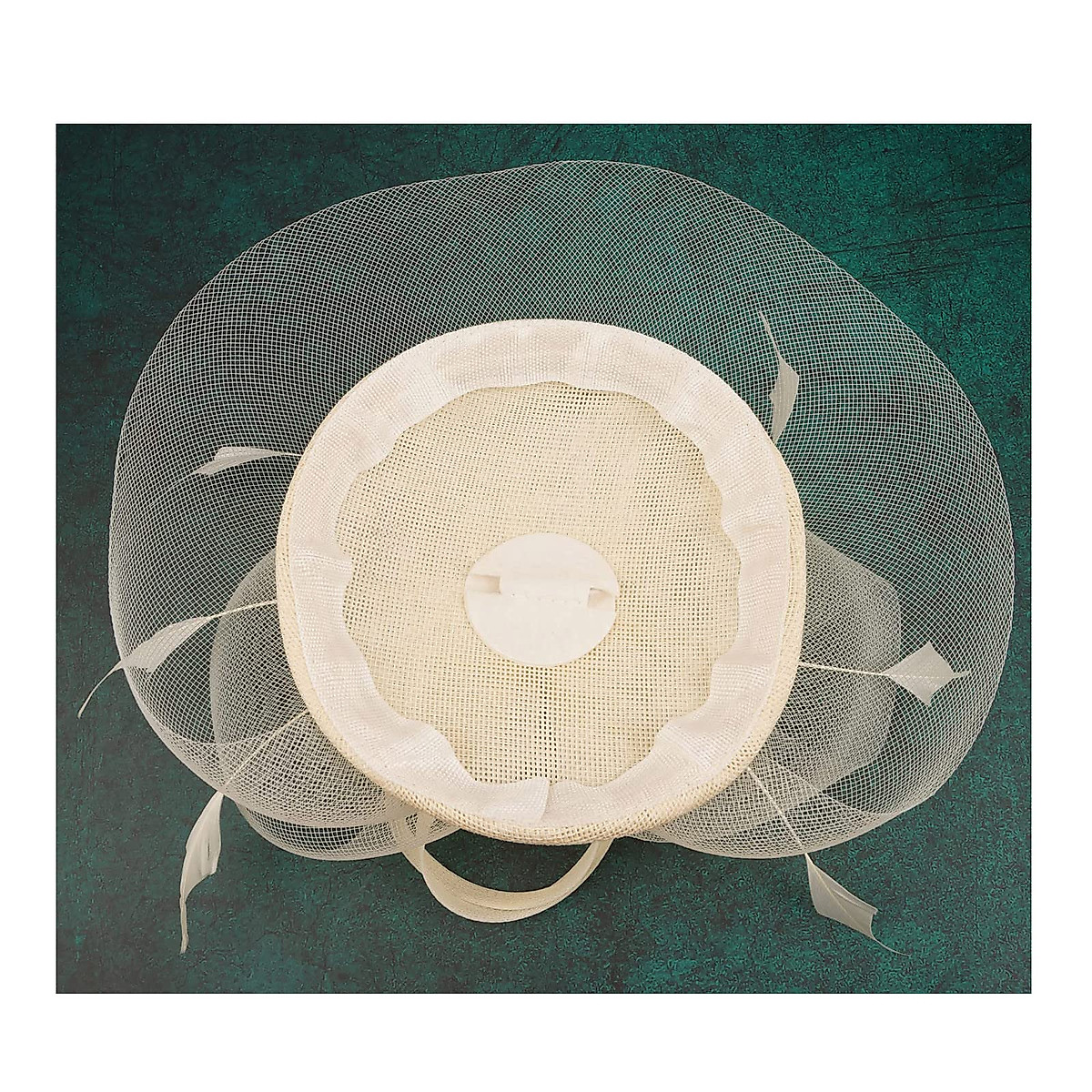 Tea Party Fascinator Kentuckys Derbys Hat Fascinator Pillbox Hat Headband for Cocktail Man Head Band (Khaki, One Size)