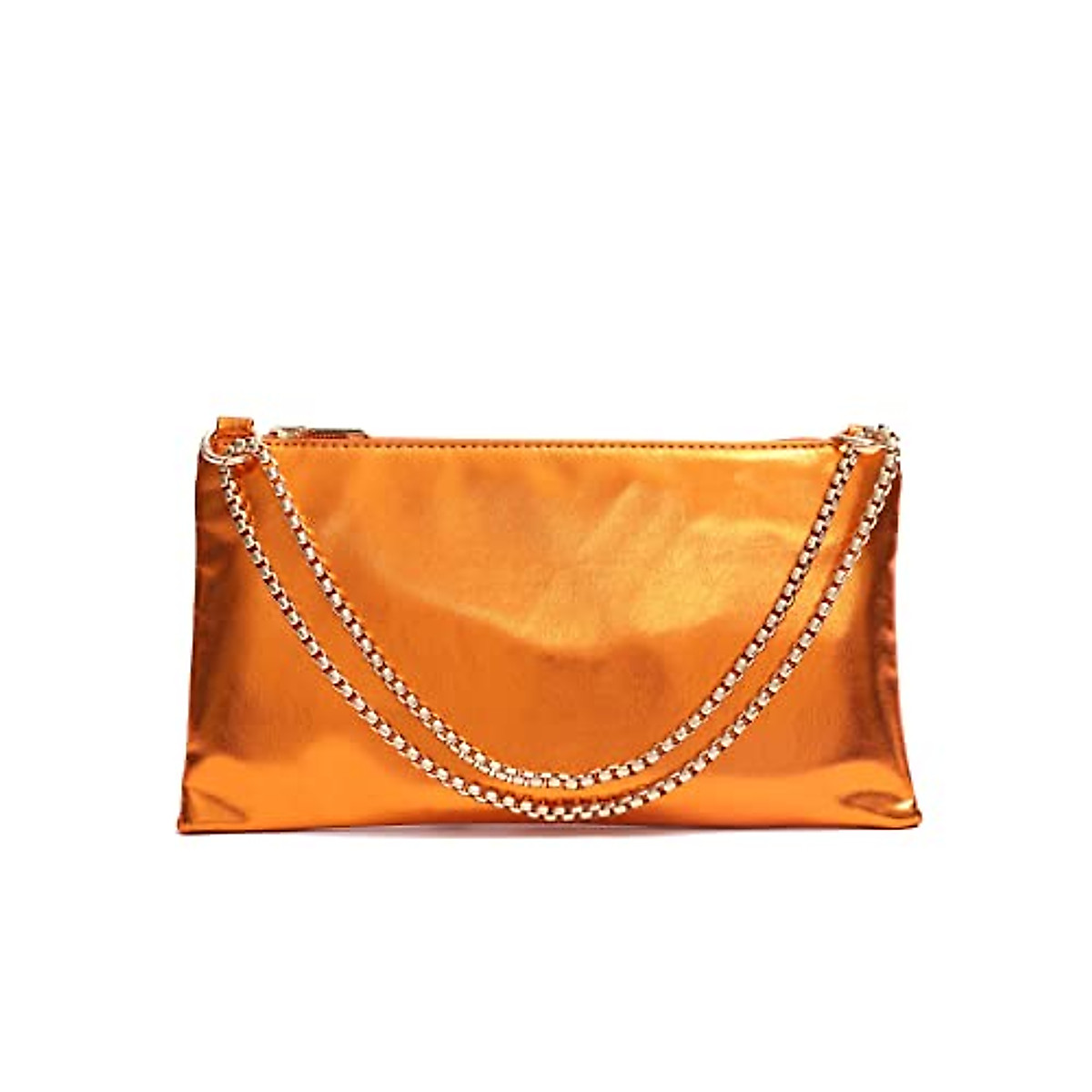 PHUMEE Mini Evening Clutch Purse for Women Charm Glossy Square Shoulder Handbag Hobo Bags Party Club