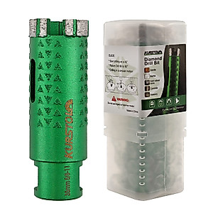 KURSTOL Diamond Core Drill Bits - 1-3/8 Inch with 58-11 Thread Granite Hole Saw Dry or Wet Drilling Hard Stone Marble Concrete Quartz Countertop Laser Welded Masonry Coring(35mm)