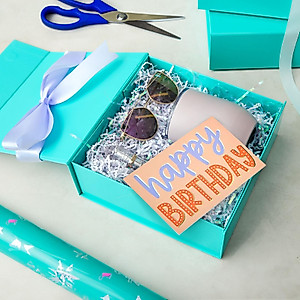 6 Pack Square Magnetic Gift Box with Lid, 10x10x4 Groomsmen and Bridesmaid Boxes for Proposal, Glossy Teal