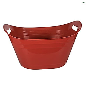 Personalized Basketball Gifts For Boys - Customized Easter Basket For Kids - Custom Empty Bucket (Red/Maroon)