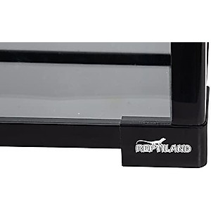 TRIXIE 64 Gallon Vertical Glass Terrarium, Double Hinged Doors, Mesh Top, Waterproof Base, Black