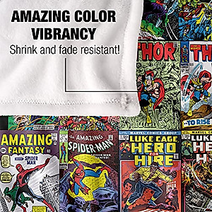 Marvel Marvel Comic Blanket, 50"x60", Misc. Comic Collage, Silky Touch Super Soft Throw Blanket