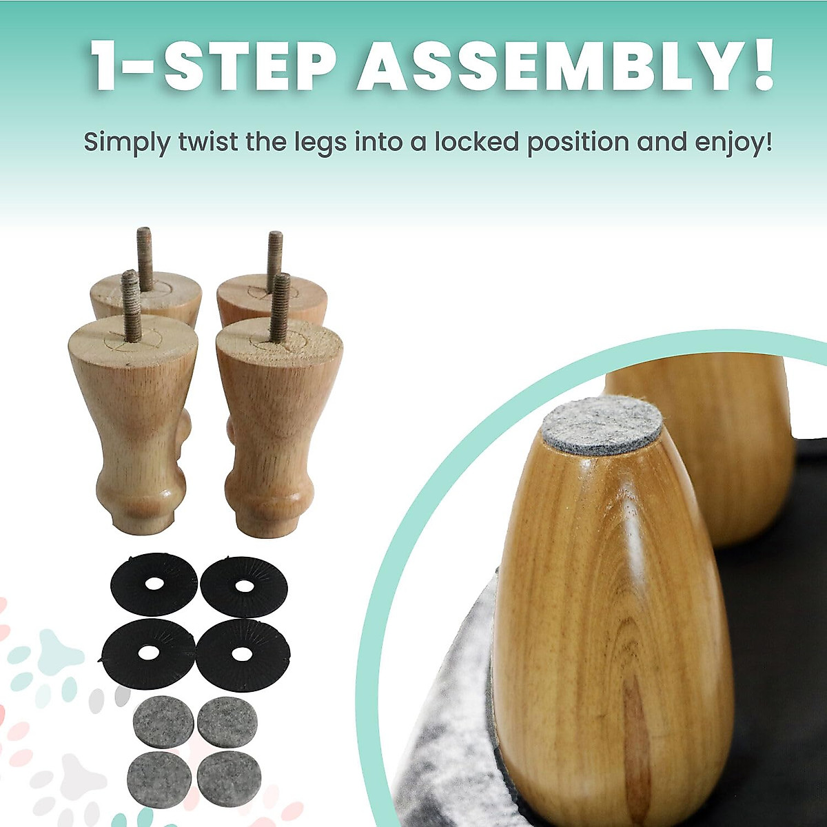 Critter Sitters 15-Inch Seat Height Dark Gray Dog Storage Ottoman, Faux-Suede Kids Ottoman for Nursery, Bedroom, Playroom, and Living Room Decor, Multifunctional Cushioned Animal Foostool for Toddlers