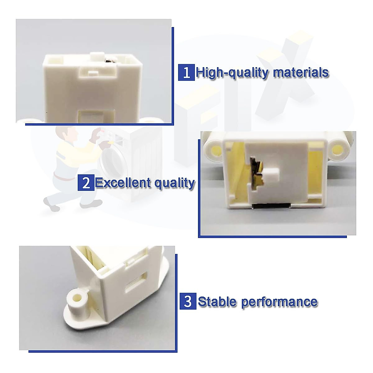 137006200 Washer Pedestal Drawer Latch for Electrolux, Washer Door Part Replaces PS2349356 AP4368805 Frigidaire EPWD15IW2 EPWD15IW3 EPWD15T0 EPWD157SIW0 EPWD157STT0 EPWD15IW1 EPWD15KG1 EPWD15MB1