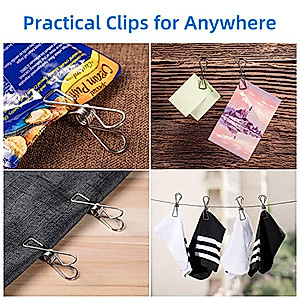 Heavy Duty Clothes Pins for Hanging Clothes, Stainless Steel Clothespins for Landry, Metal Clothes Clips, Clothes Pegs