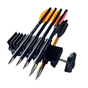 Southland Archery Supply SAS Pistol Crossbow 3D Printed Quiver for 50lbs 80lbs - for Self Cocking Mini Crossbows (Black 3D Quiver with 12/Pack)