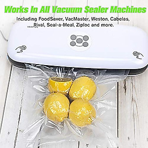 TashiLiving Vacuum Sealer Bags for Food 6x10 inch - 100 Count,Pint Size Freezer Sous Vide Pre-cut Bags, 4mil BPA-Free