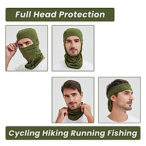 TopTie Breathable Balaclava, Mesh Cooling Full Cover Balaclava for Men Women Cycling Motorcycle Helmet Liner-Black