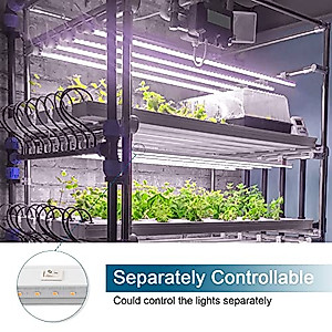 Barrina T5 Grow Lights, Full Spectrum, 2ft 80W (8 x 10W, 500W Equivalent), LED Grow Light Bulbs for Indoor Plants, Greenhouse, Plug and Play, 8-Pack