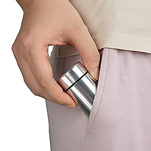 Portable Aluminum Storage Jar 3-Pack,Airtight Smell Proof Container , Metal Waterproof Small Bottle Multipurpose Container for Coffee & Teas, Herb Spices Container Screw-Top Lid Lock Odor