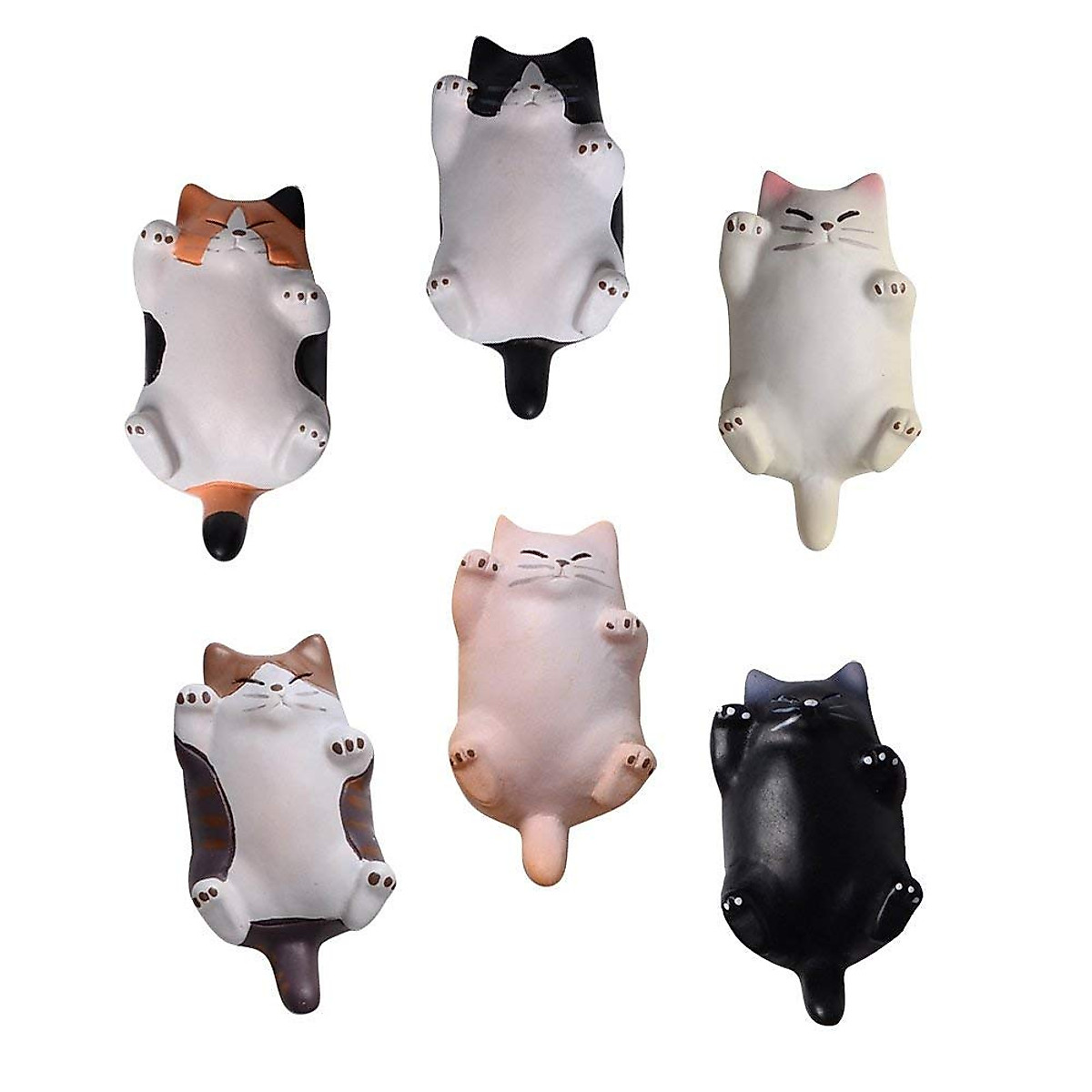 CHICHIC 6 Pack Fun Cat Refrigerator Magnets Office Magnet, Kitchen Decor Fridge Cat Ornament, Perfect for Whiteboard, Refrigerator, Map, Notes, Calendar, Gift for Lady Cats Lovers Novelty Butt