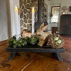 Red Fox Primitives Rustic Wooden Table Riser to Elevate Your Home Decor Style - Use as a Fancy Centerpiece on Countertops, Kitchen Islands, or Dining Tables - Handmade - Solid & Sturdy - in 2 Colors
