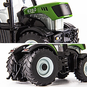 TGRCM-CZ 1:30 V-TRONIC 8250 Farm Tractor, Sound Toy Truck Tractor with Detachable Roof and Openable Engine Cover, Glide Forward Tractor Toys for Kids Boys Girls Outdoor Games, Green