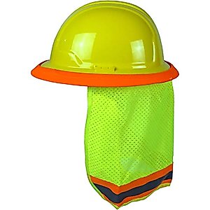 Best Ever PRO-MADE X1 Hard Hat Sun Shade. Premium Neck Shield with Secure-Fit Fasteners & Built in Sweat Towel. Fits Full & Standard Brim Safety Helmets. for Construction Use. Hard Hat Not Included