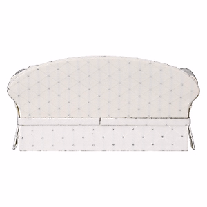 Dollhouse Sofa Couch, Upholstered Miniature Living Room Furniture Loveseat, Accessories for 6 inch Dolls, 1/12 Scale