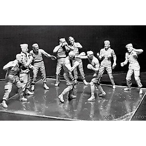 Master Box Models "Friendly Boxing Match" British and American Paratroopers WWII Era Model Building Kit (9 Figures Set), Scale 1/35