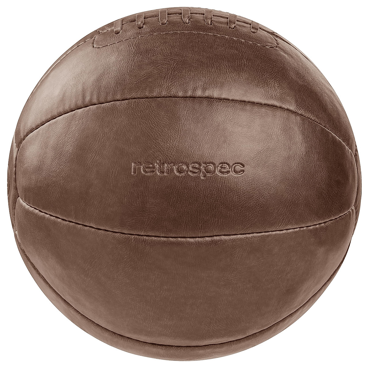Retrospec Core Weighted Medicine Ball 4, 6, 8, 10, 12, 14, 16, 20, 25, 30 lbs, Soft Touch Vegan Leather with Sturdy Grip for Strength Training, Recovery, Balance Exercises and Other Full-Body Workouts