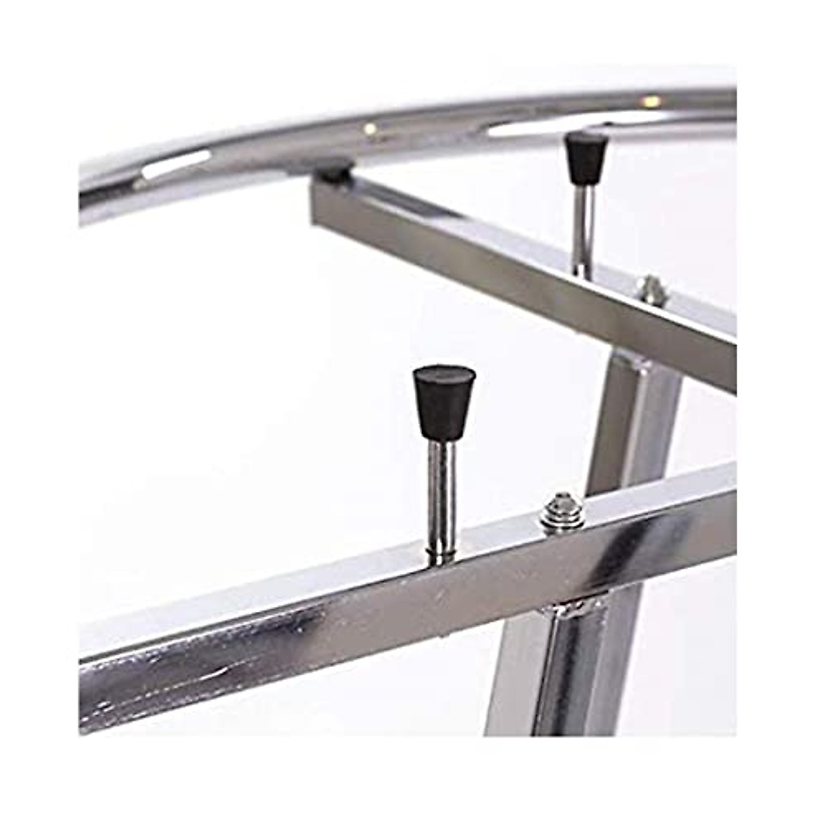 NAHANCO K50 36" Round Garment Rack, Adjustable Height, Folds for Easy Storage, Chrome