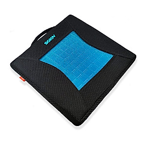 Sojoy Gel Enhanced Seat Cushion,Non-Slip Gel&Memory Foam Coccyx Cushion,Home Office Chair Pad,Car Truck Driver Seat Cushion for Tailbone Back Pain Relief