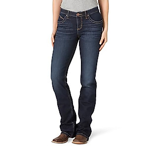 Wrangler Women's Q-Baby Mid Rise Boot Cut Ultimate Riding Jean, Avery, 13-34