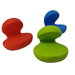 Silicone Hot Plate Pot Holder (6 Pack 3 Pairs) Oven Mitt Cooking Finger Protector Pinch Grip Heat Resistant