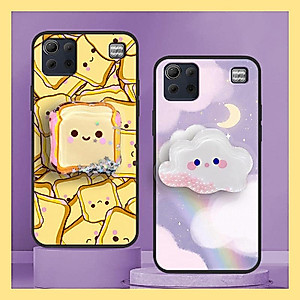 Protective TPU Lulumi Phone Case for LG K92 5G/Q92, Back Cover Drift Sand Silicone Durable Cartoon Anti-Knock Foothold Cute Shockproof Anti-dust Cartoon Dirt-Resistant Waterproof Kickstand, 7