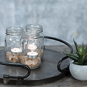 Foreside Home & Garden Metal 14 x 14 inch Round Decorative Tray, Small