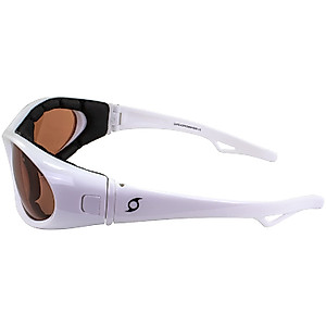 Hurricane Eyewear Category-5 White Jet Ski Sunglasses Driving Mirror Lens