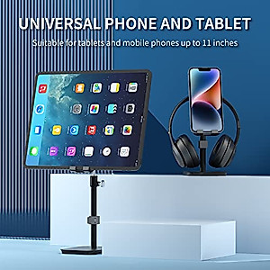 SZFIXEZ Cell Phone Stand, Height Adjustable Chat Stand for Desk/Office (Black)