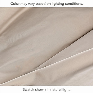 Nate Home by Nate Berkus 200TC 3-Piece Cotton Percale Duvet Cover | Crisp, Cool, Breathable Bedding Set from mDesign - Full/Queen Size - 1 Duvet Cover/2 Pillow Shams, Fossil (Beige)