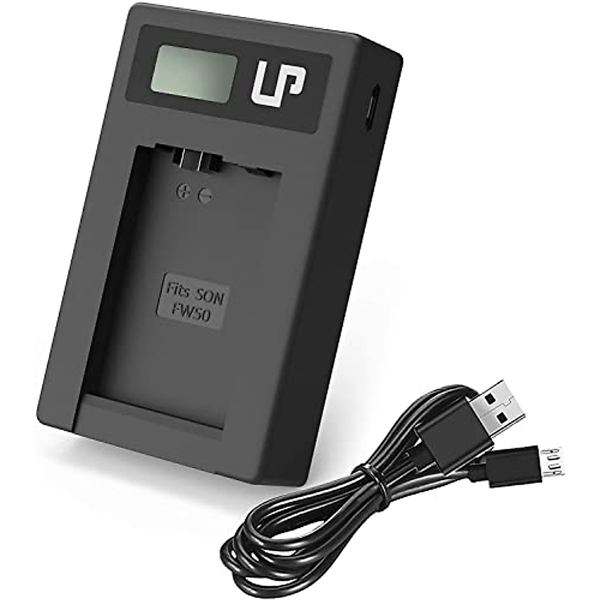 NP-FW50 Battery Charger, LCD Dual Charger Compatible with Sony Alpha A6000, A6400, A6100, A6300, A6500, A5100, A7, A7 II, A7R, A7R II, A7R2, A7S, A7S II, A7S2, A5000, A3000, RX10, NEX-3/5/7 Series