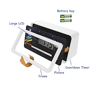 Jayron Backlight Digital 9,999 Days Countdown Timer Big LCD Display Count Down for Retirement Wedding Vacation Christmas Event Classroom Cruise