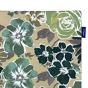 SleepMan Indoor/Outdoor Chair Cushions Set of 2 Chair Pads Water Resistance Square Corner Outdoor Cushions for Patio Furniture - Patio Chair Cushions with Ties (Cabbage,17''x 17'',Set of 2)