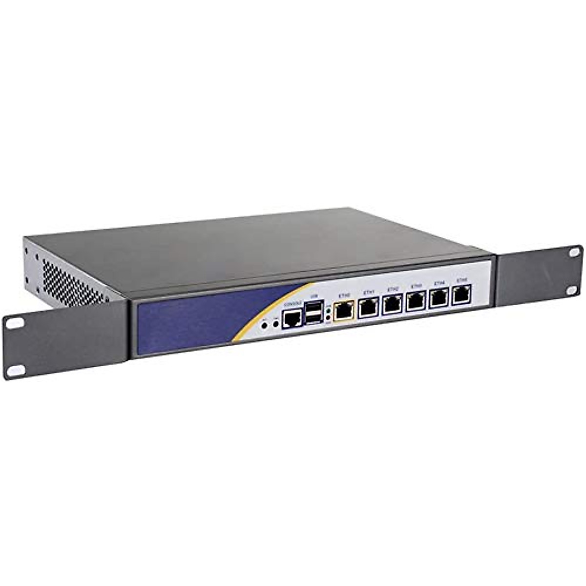 Partaker Firewall, OPNsense, VPN, Network Security Micro Appliance, Router PC, Intel Atom D525, 6 x Intel Gigabit LAN, COM, VGA, Fan, R3, 4G RAM, 64G SSD