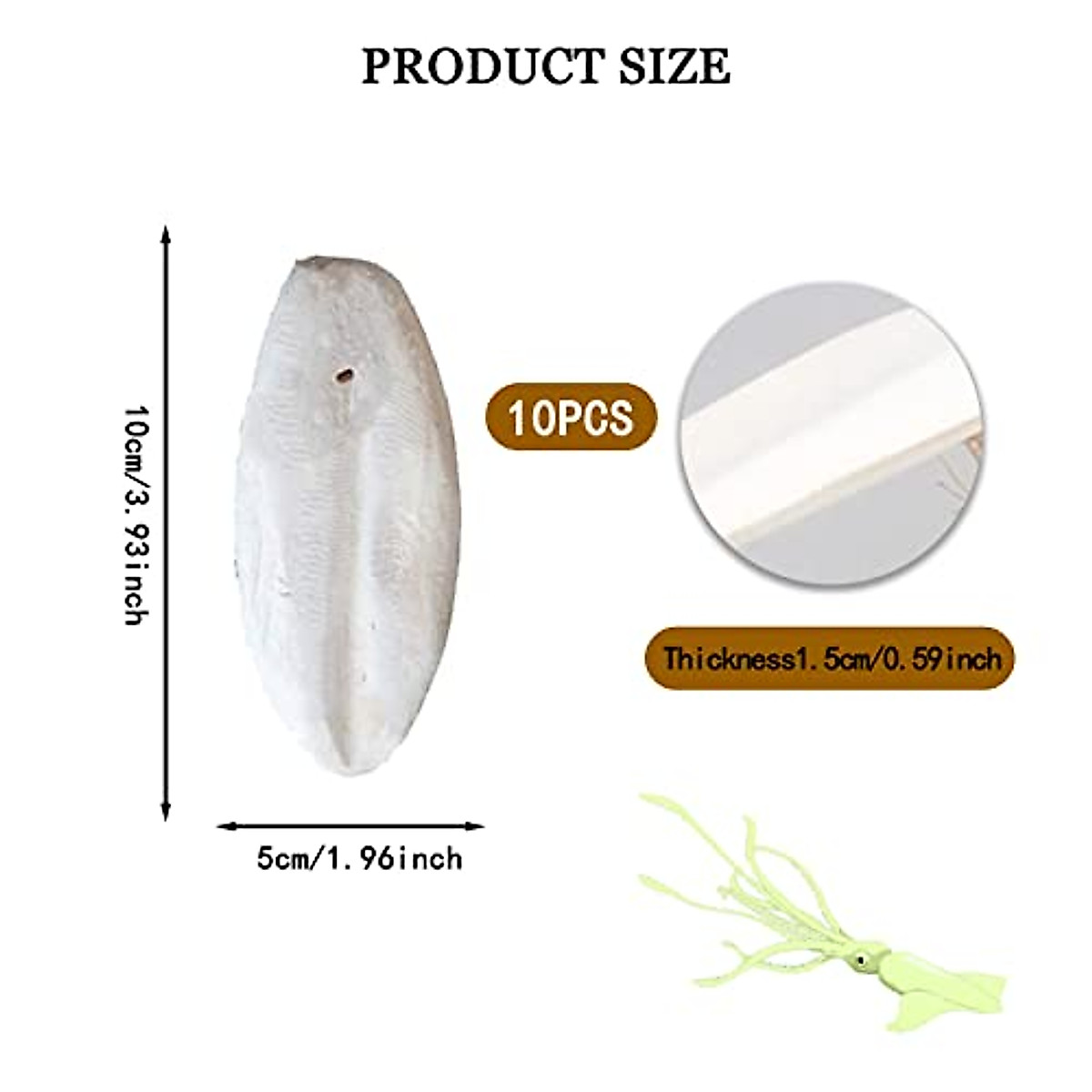 BNOSDM Bird Cuttlebone Chew Toy Cuttlefish Bones Parrot Cage Toys Bite for Cockatiels Parakeets Budgies Finches Canaries Lovebirds Small Conures Mynahs Toucans African Greys 10PCS