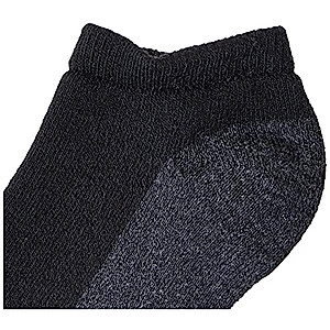 Hanes mens Hanes Men's Max Cushion Low Cut 6-pair Pack, Available in Big & Tall Casual Sock, Black, 12-Jun US