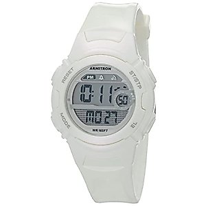 Armitron Sport Women's Quartz Sport Watch with Plastic Strap, White, 14.5 (Model: 45/7088PWT)