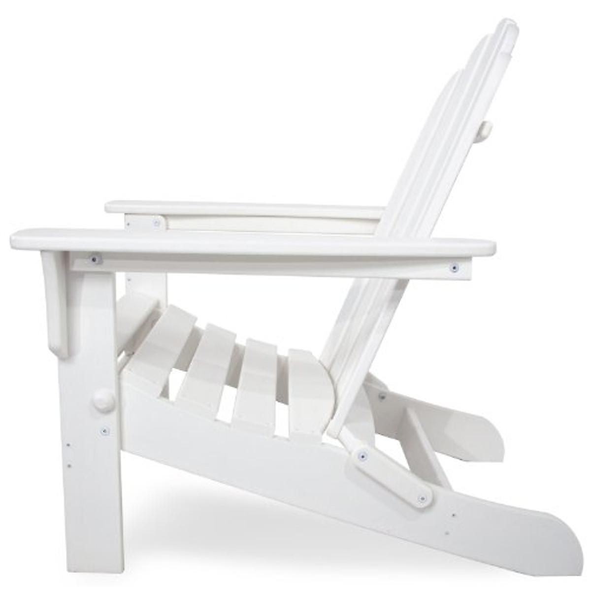 Trex Outdoor Furniture by Polywood TXA53CW Cape Cod Folding Adirondack Chair, Classic White
