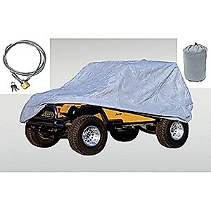 Rugged Ridge 13321.72 Car Cover Kit, Full; 55-06 Jeep CJ/Wrangler YJ/TJ