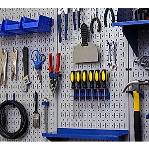 Wall Control Pegboard 32in x 16in Gray Metal Pegboard Tool Board Panel