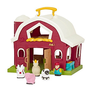 Battat – Classic Barn Playset – Farm Toys For Toddlers – Farm Animals – Farmer's Barn With Carry Handle – 18 Months + – Big Red Barn
